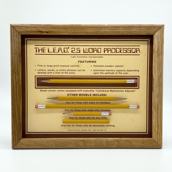 Vintage | Wall Decor | Vintage 984 Lead Word Processor Funny ...